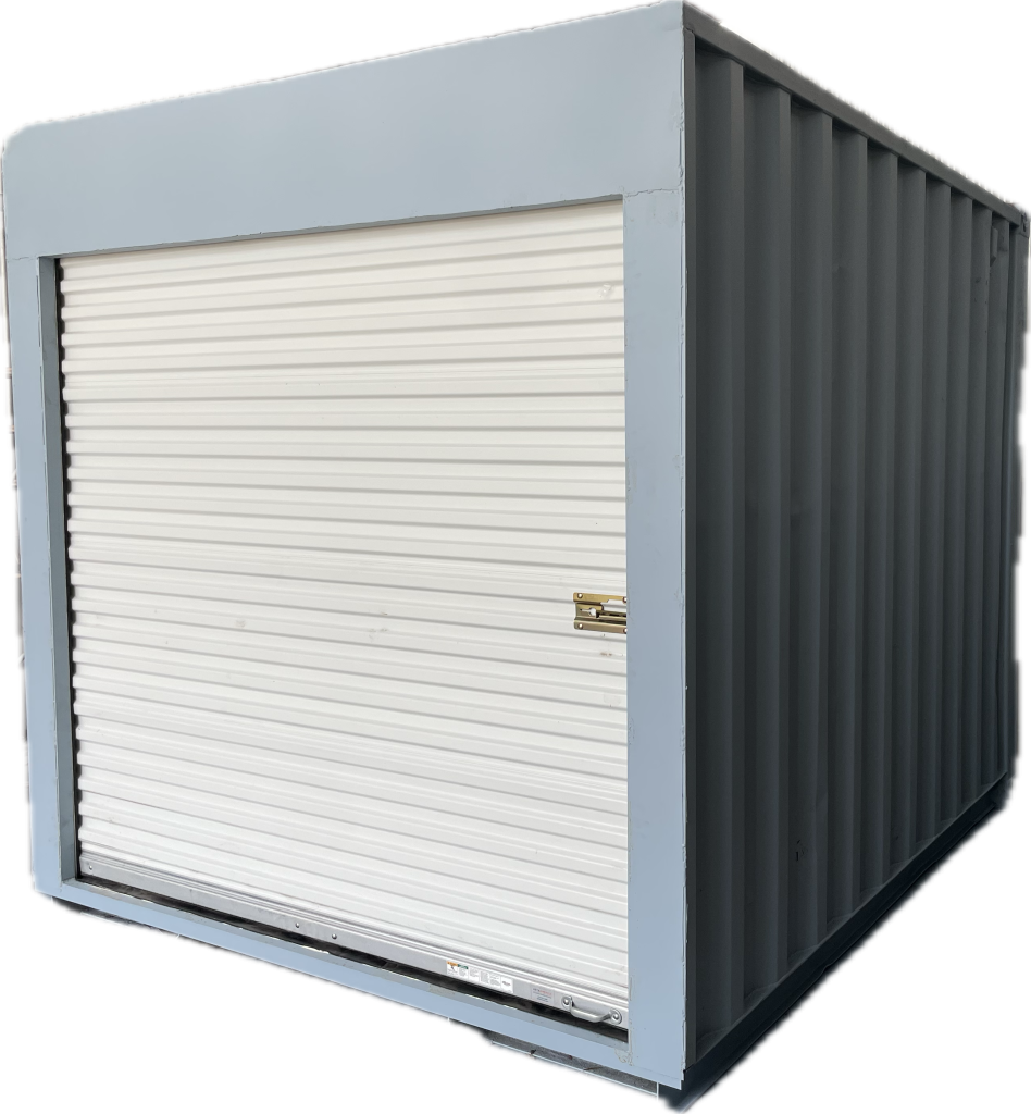 7’ roll up door with fabricated metal frame - Land Containers