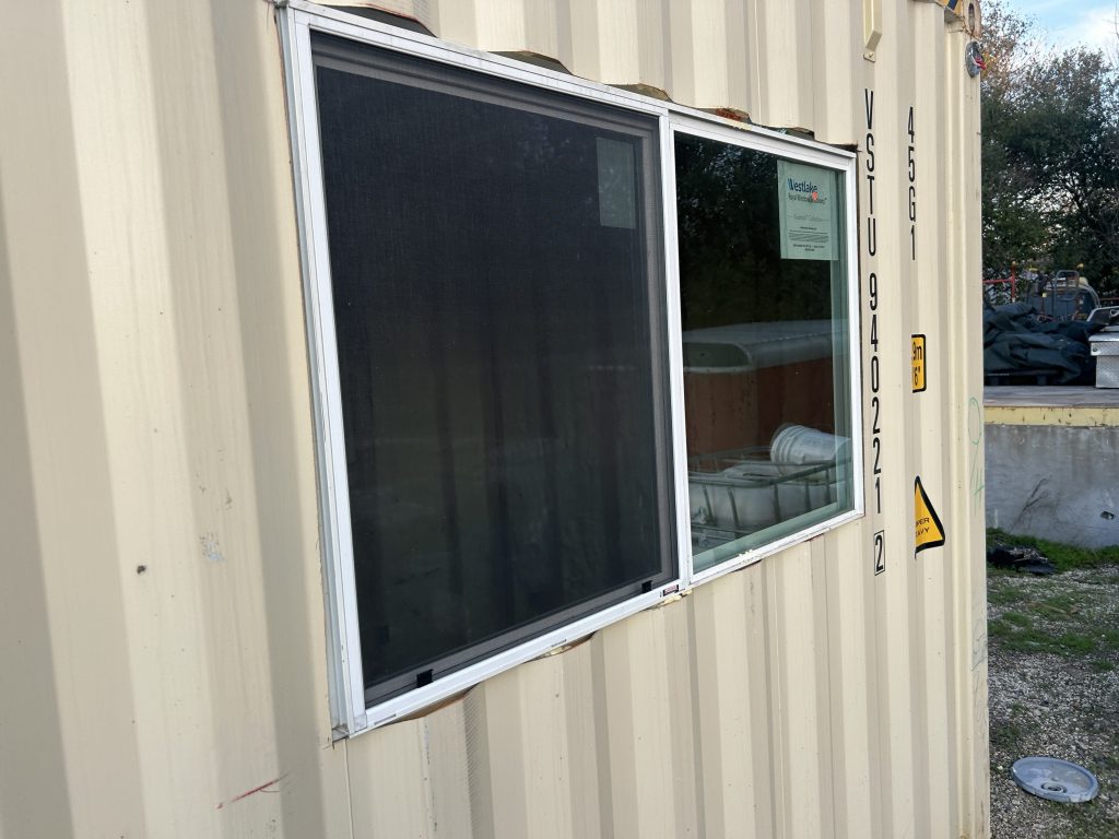 Window with fabricated welded frame 2’x3’ - Land Containers
